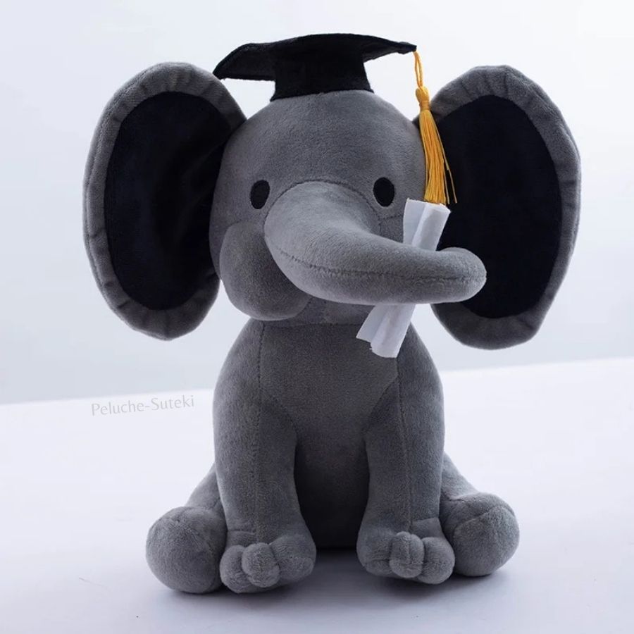 Peluche Elephant Diplomé – Peluche Suteki